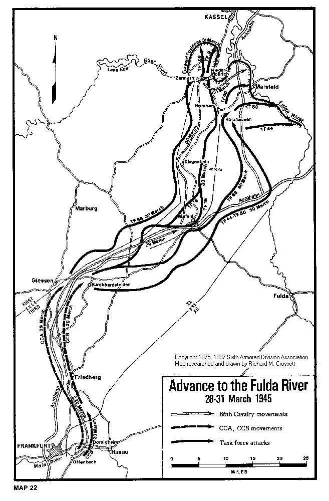 6th Armored Division: Maps from "The Super Sixth"